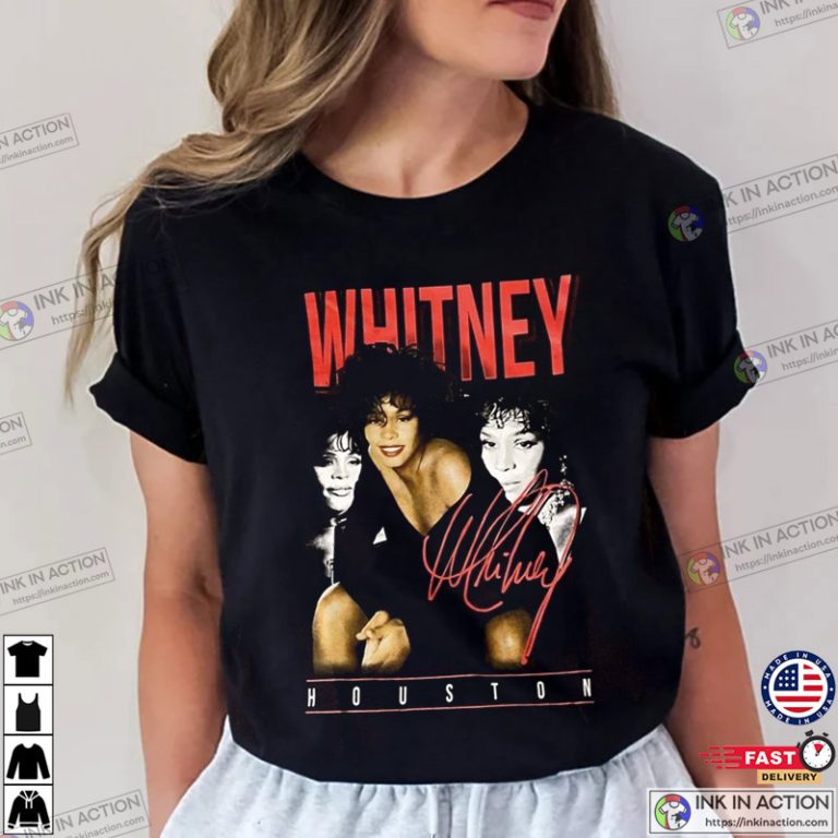 Whitney Houston Signature Graphic T-shirt - Print your thoughts. Tell ...