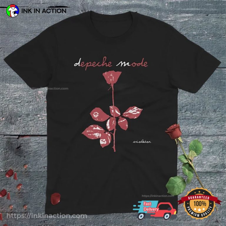 Album Violator Depeche Mode Bloody Rose T-shirt - Print your thoughts ...