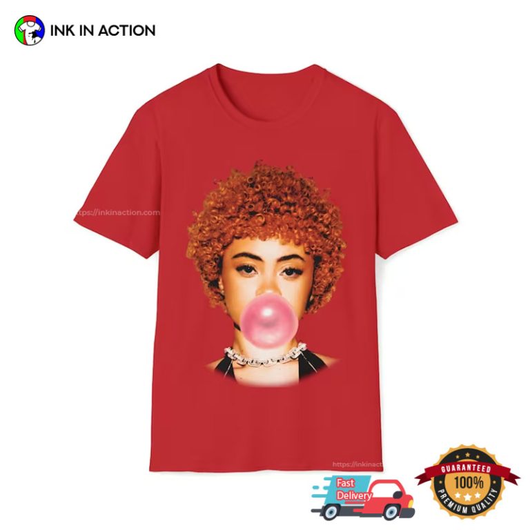 Rapper Ice Spice Bubblegum Portrait Graphic T-Shirt - Print your ...