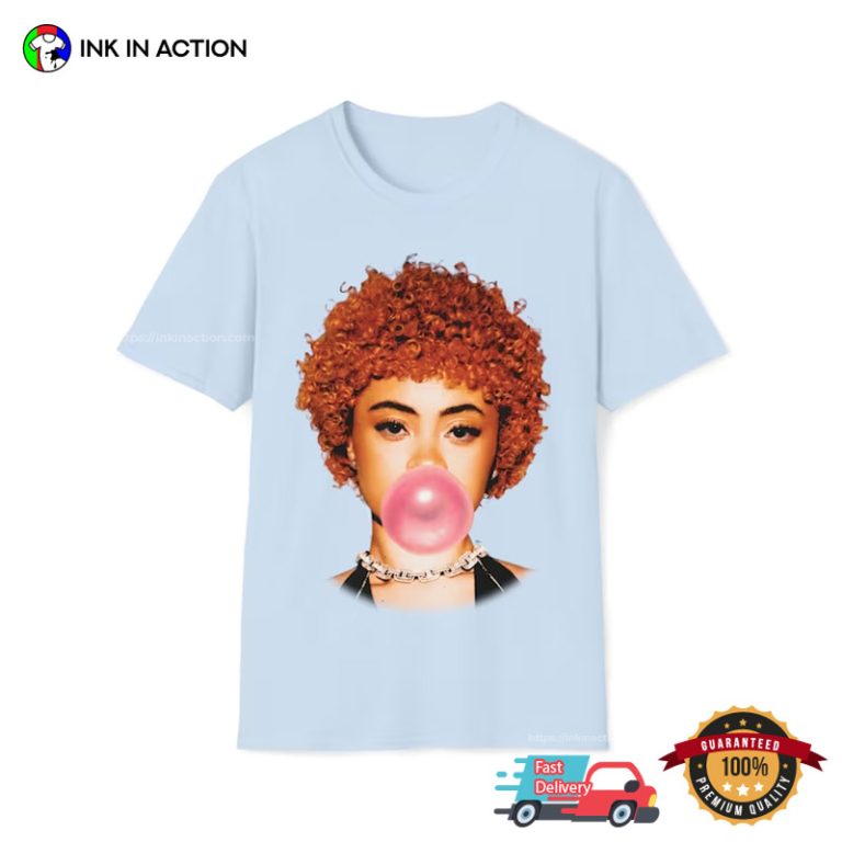 Rapper Ice Spice Bubblegum Portrait Graphic T-Shirt - Print your ...