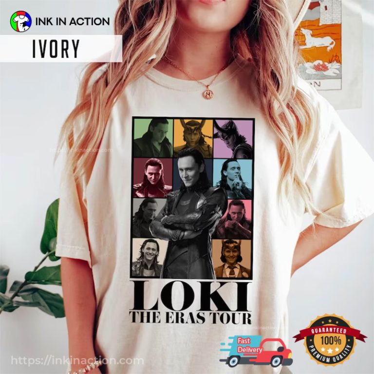 Tom Hiddleston Loki Marvel The Eras Comfort Colors Shirt - Print your ...