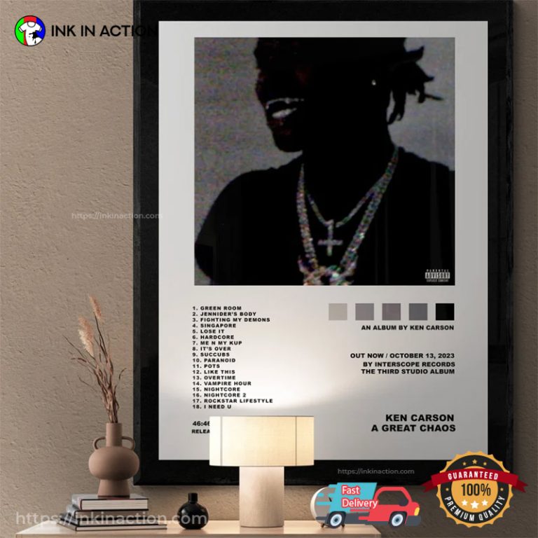 Ken Carson A Great Chaos Album Poster - Print your thoughts. Tell your ...