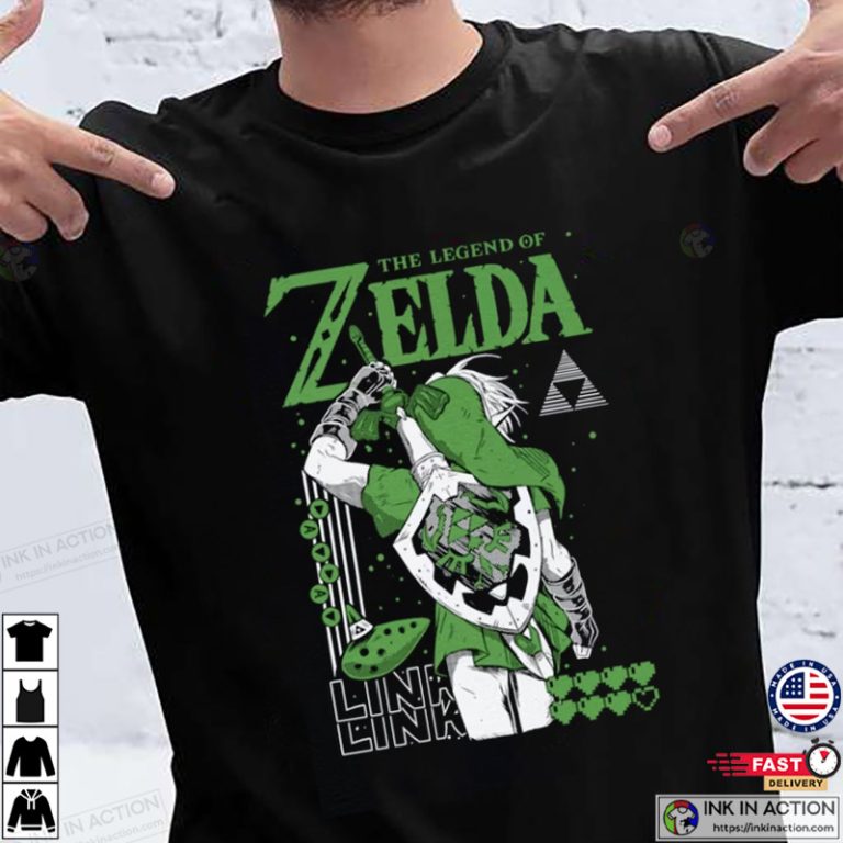 Legend Of Zelda Nes Link Tee, The Legend Of Zelda Merch - Print your ...