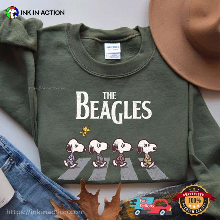 Snoopy The Beagles Abbey Road Inspired Shirt - Print your thoughts ...