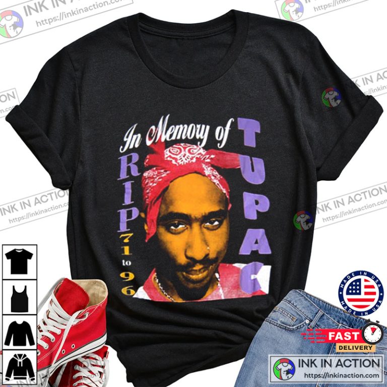 Vintage Posters 2pac Tupac Shakur In Memory Of T-Shirt - Print your ...