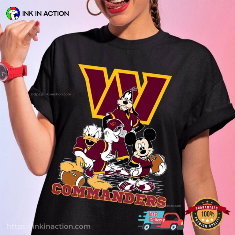 Washington Commanders Disney Football Shirt, Commander's NFL Graphic ...