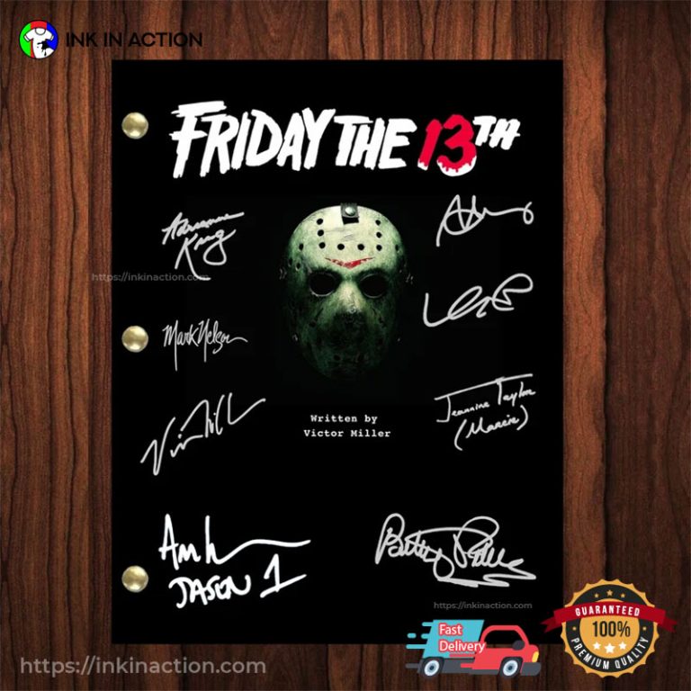 Friday The 13th Script Signatures Poster - Print your thoughts. Tell ...