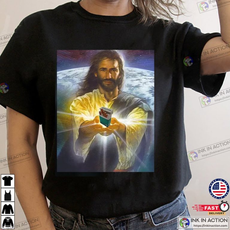 Jesus Cigarettes Gift Funny Meme Tee - Ink In Action