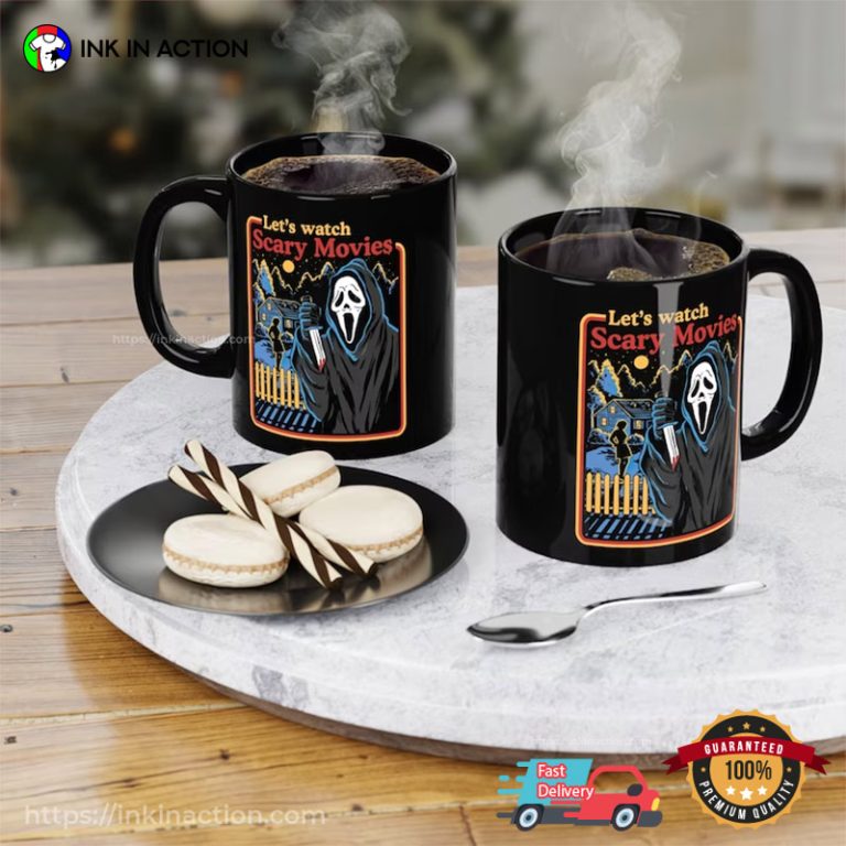 Let's Watch Scary Movies The Scream Horror Movie Coffee Mug - Print ...