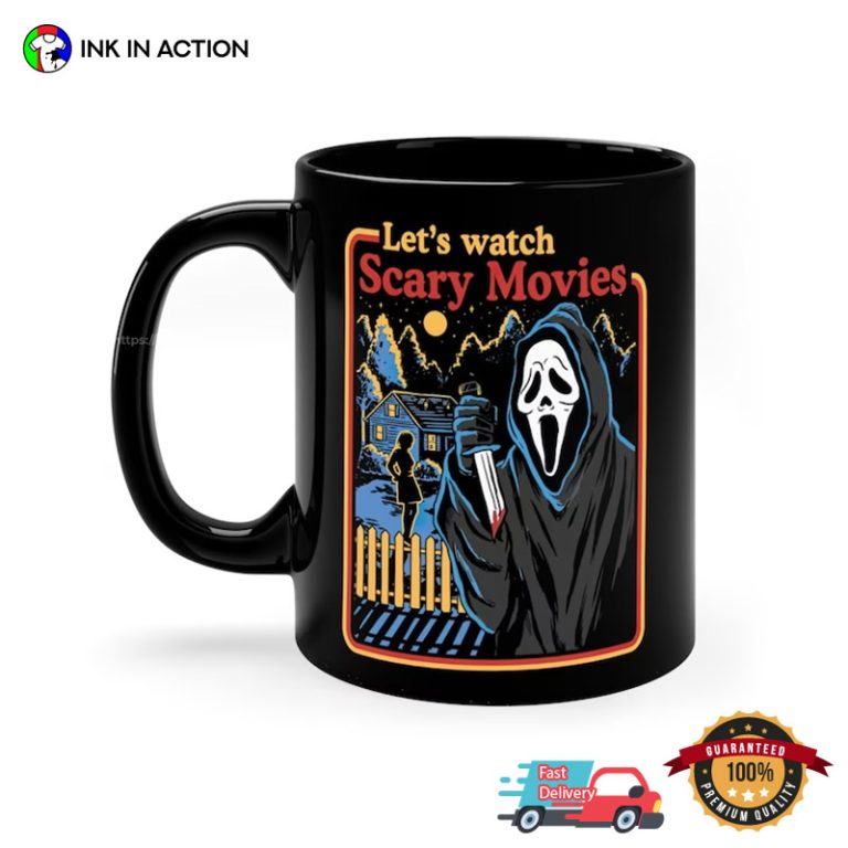 Let's Watch Scary Movies The Scream Horror Movie Coffee Mug - Print ...
