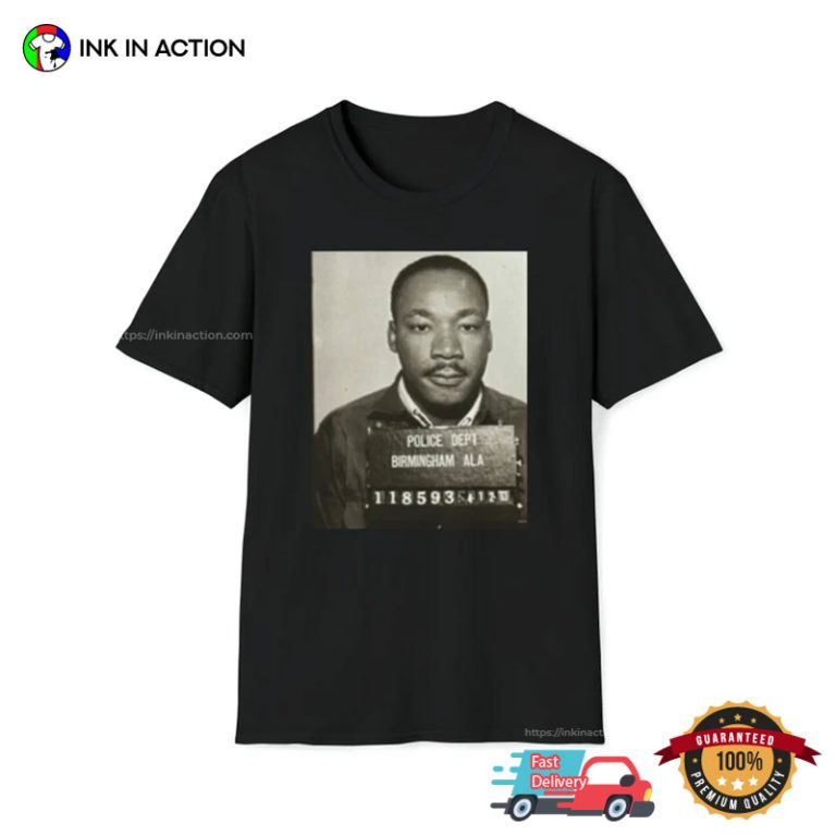 Vintage 90s Martin Luther King Jr Mugshot Tee - Print your thoughts ...