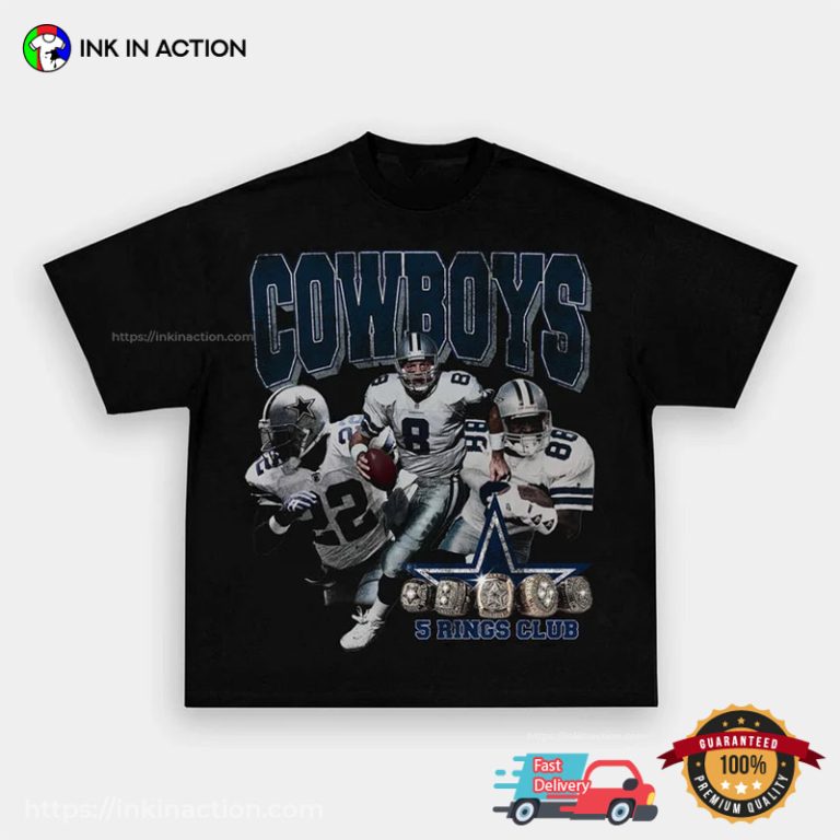 Vintage 90s NFL Dallas Cowboys Football Tee - Ink In Action
