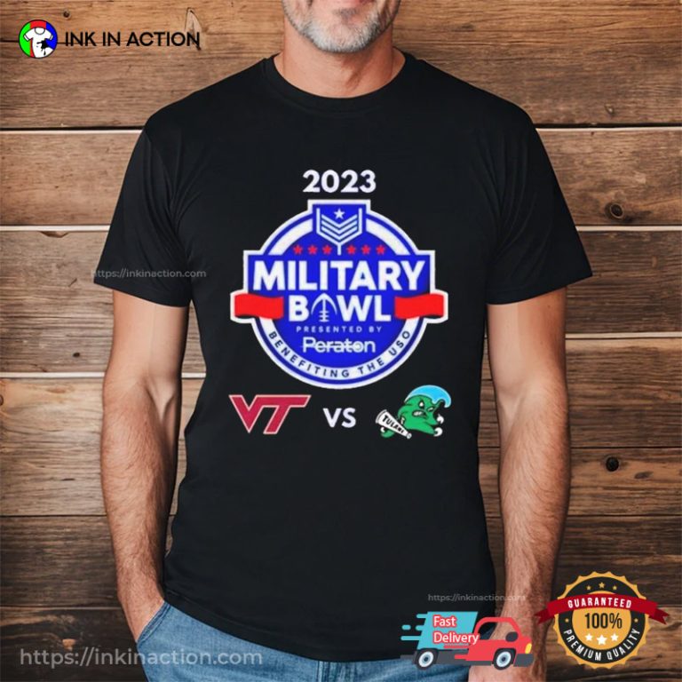 Virginia Tech Vs Tulane Military Bowl 2023 Football T-shirt - Print ...