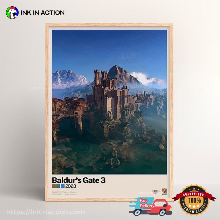 Baldur's Gate 3 Castle Video Game Poster - Print your thoughts. Tell ...