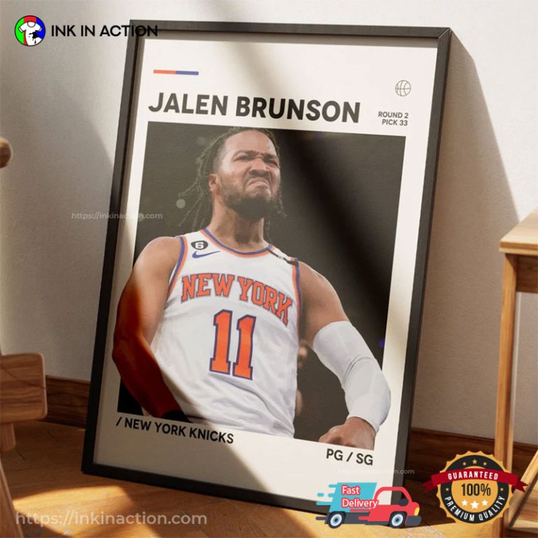 Jalen Brunson Knicks 11 NBA Poster - Print your thoughts. Tell your ...