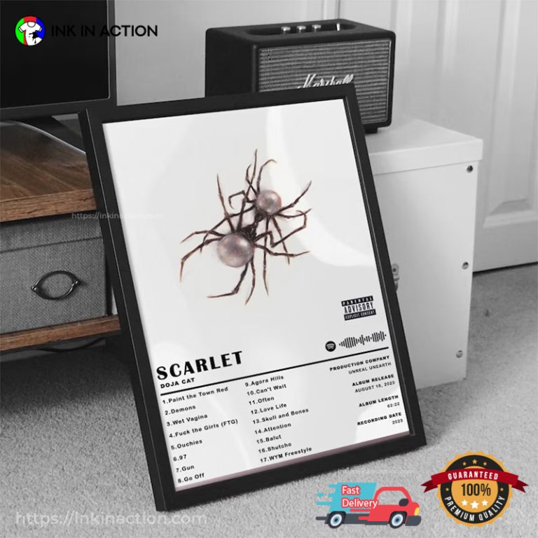 Doja Cat Scarlet Album Playlist Room Decor, Doja Cat Merch - Print your ...
