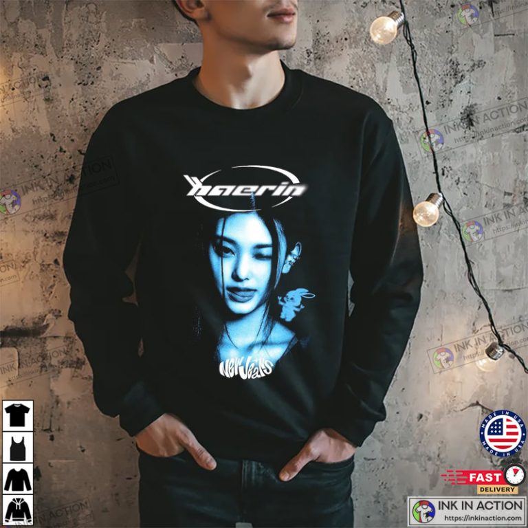 Haerin NewJeans Vintage Graphic Tee, New Jeans Merch - Print your ...