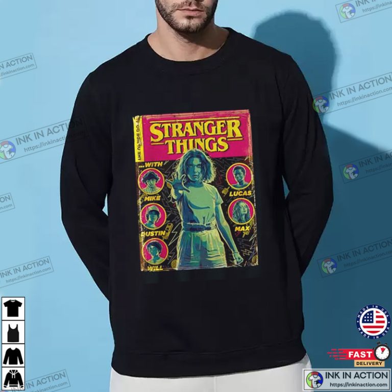 Netflix Stranger Things Comic Cover T-Shirt, Stranger Things Merch ...