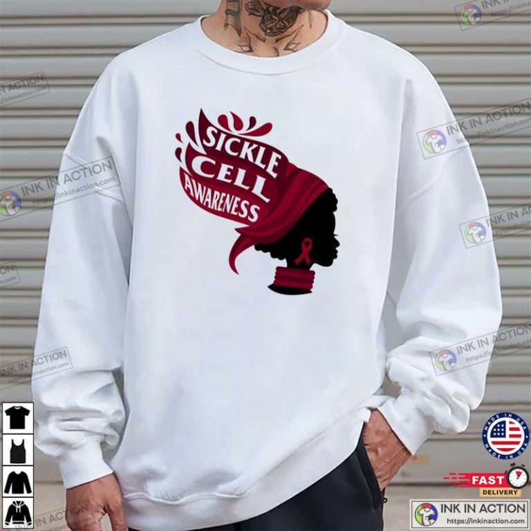 Sickle Cell Awareness Burgundy Lady T-Shirt - Print your thoughts. Tell ...