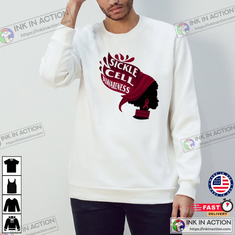 Sickle Cell Awareness Burgundy Lady T-Shirt - Print your thoughts. Tell ...