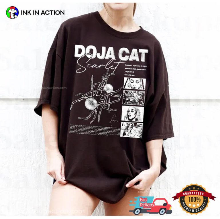 Doja Cat Scarlet Album Retro 90s T-Shirt, Doja Cat Tour Merch - Print ...