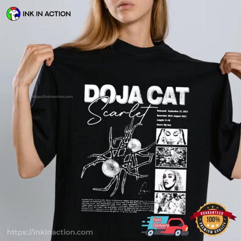 Doja Cat Scarlet Album Retro 90s T-Shirt, Doja Cat Tour Merch - Print ...