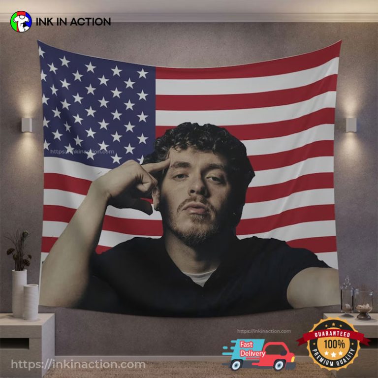 Rapper Jack Harlow Funny American Flag - Print your thoughts. Tell your ...