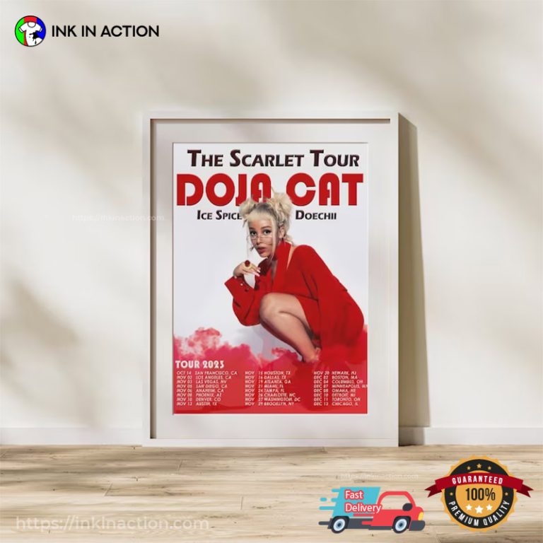 Doja Cat Scarlet Album Playlist Room Decor, Doja Cat Merch - Ink In Action