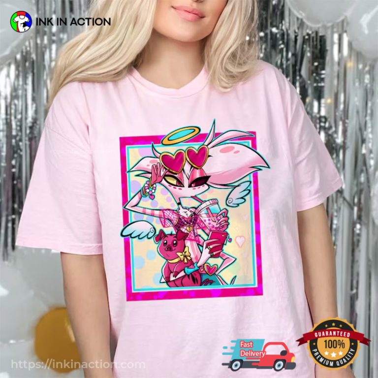 Hazbin Hotel Angel Dust And Fat Nugget Cute T-shirt - Print your ...