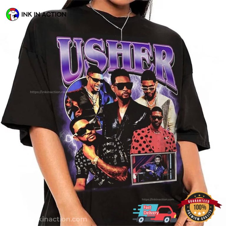 Singer Usher 90s Retro T-Shirt - Print your thoughts. Tell your stories.