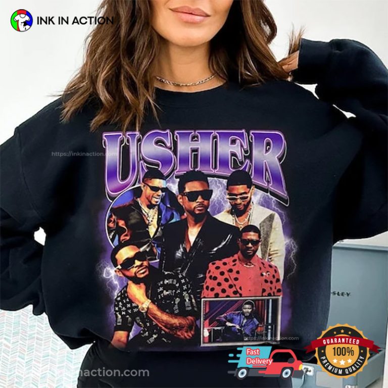Singer Usher 90s Retro T-Shirt - Print your thoughts. Tell your stories.