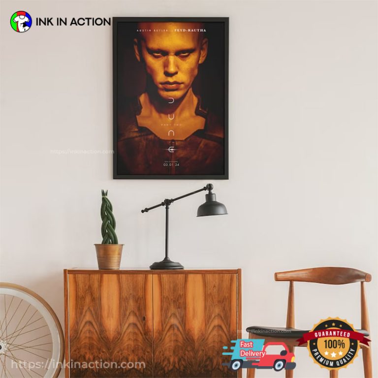 Austin Butler Feyd Rautha Dune Movie Part 2 Poster - Print your ...
