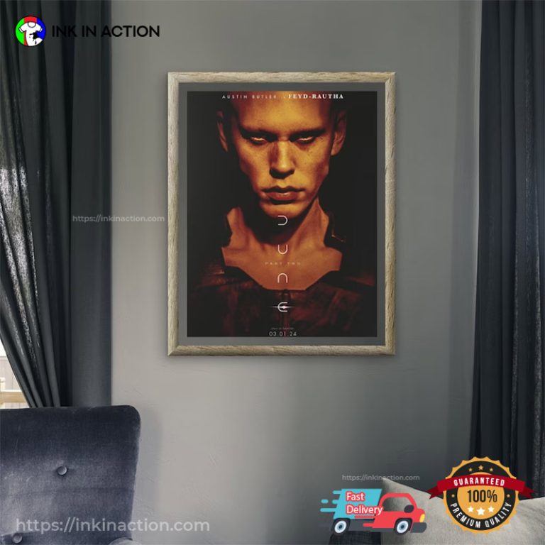 Austin Butler Feyd Rautha Dune Movie Part 2 Poster - Print your ...