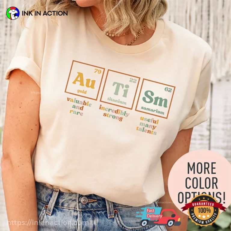 Autism Chemistry Comfort Colors T-Shirt, National Autism Awareness Day ...