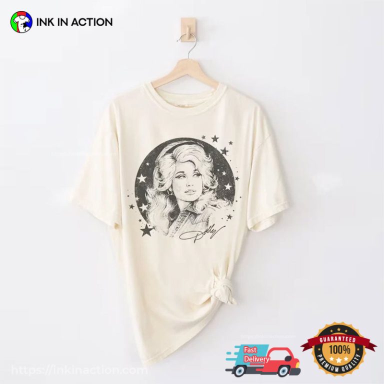 Dolly Parton Vintage Graphic Signature T-Shirt - Print your thoughts ...