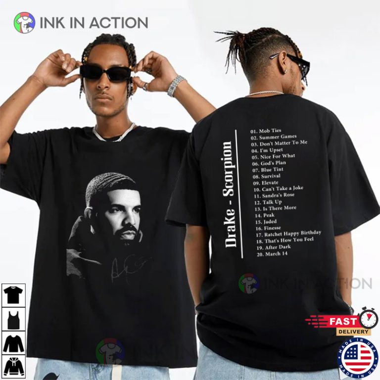 Drake Scorpion Album Signature 2 Sided Shirt - Print your thoughts ...