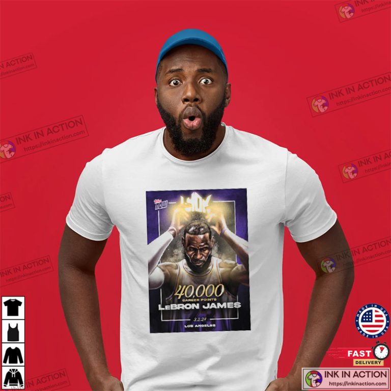 Los Angeles Lakers Lebron James 40000 Career Points Shirt - Print your ...