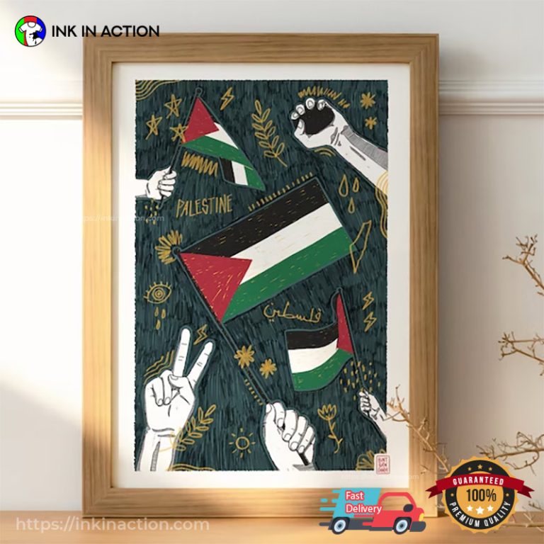 Free Palestine Flag Poster - Print your thoughts. Tell your stories.