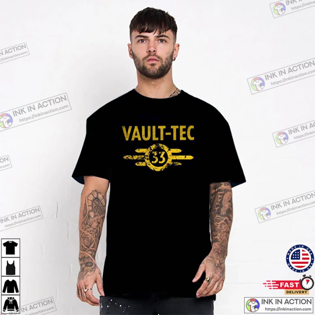 Fallout Vault Tech 33 T-Shirt - Print your thoughts. Tell your stories.