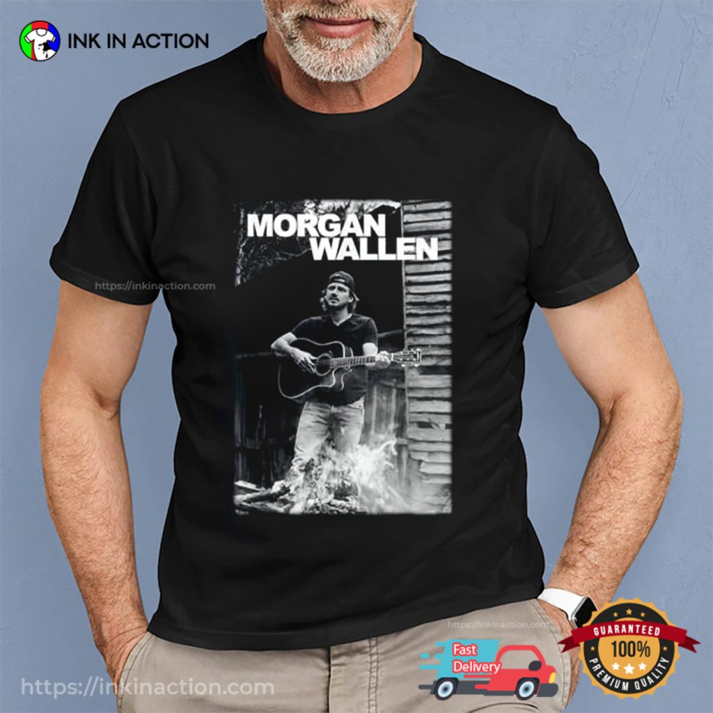Morgan Wallen Guitar BW Graphic T-shirt - Print your thoughts. Tell ...