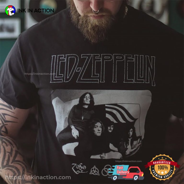Rock Band Led Zeppelin 90s Graphic Tee - Print your thoughts. Tell your ...
