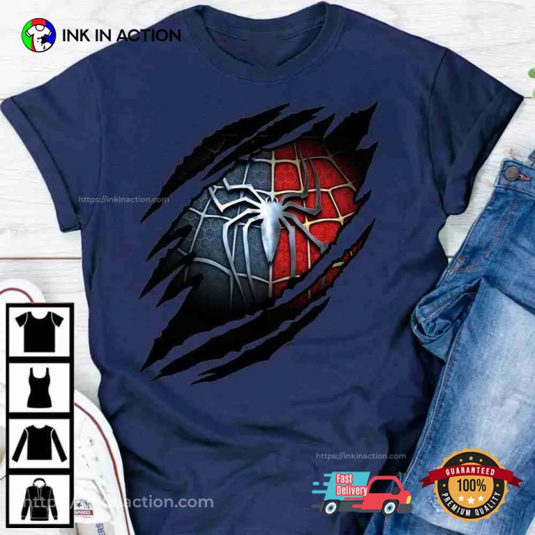 Spider-Man Ripped Suit, Spider-Man 2 T-shirt - Print your thoughts ...