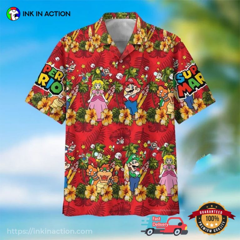 Super Mario Bros Tropical Refresher Hawaiian Shirt, Super Mario ...