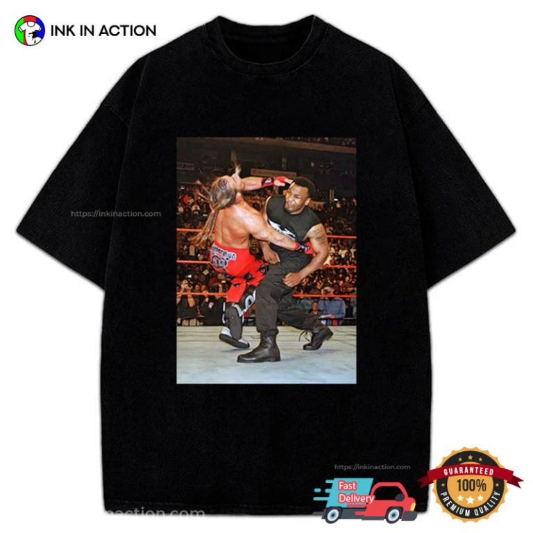 Mike Tyson Knockout Shawn Michaels Wrestling Vintage Graphic Photo T ... Mike Tyson Knockout Shawn Michaels Wrestling Vintage Graphic Photo T ...