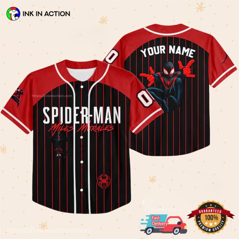 Personalized Miles Morales Disney Spider-Man Baseball Jersey - Print ...