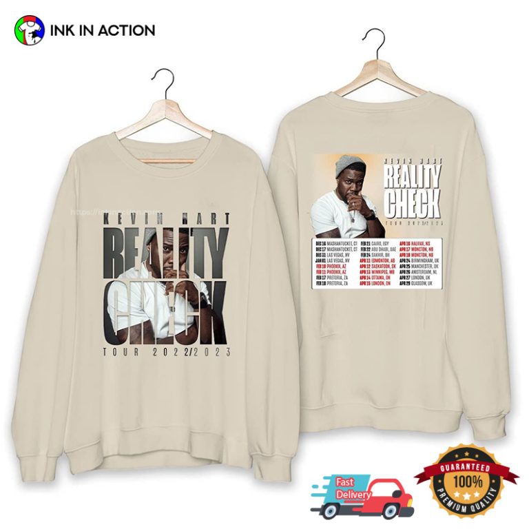 Vintage Kevin Hart Reality Check 2023 Tour Shirt - Print your thoughts. Tell your stories.