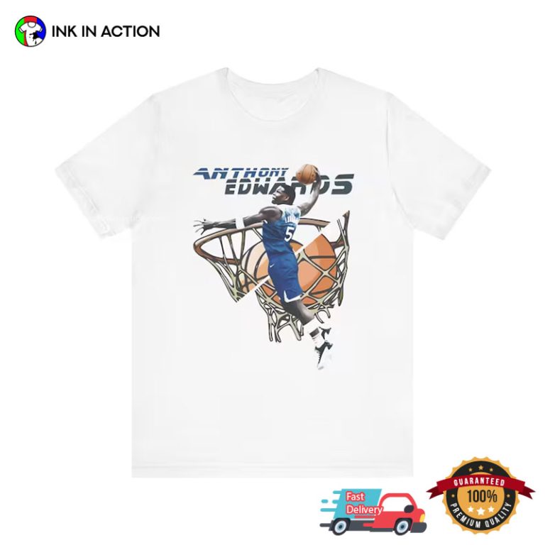 Anthony Edwards NBA 90s Style Basketball T-shirt - Print your thoughts ...
