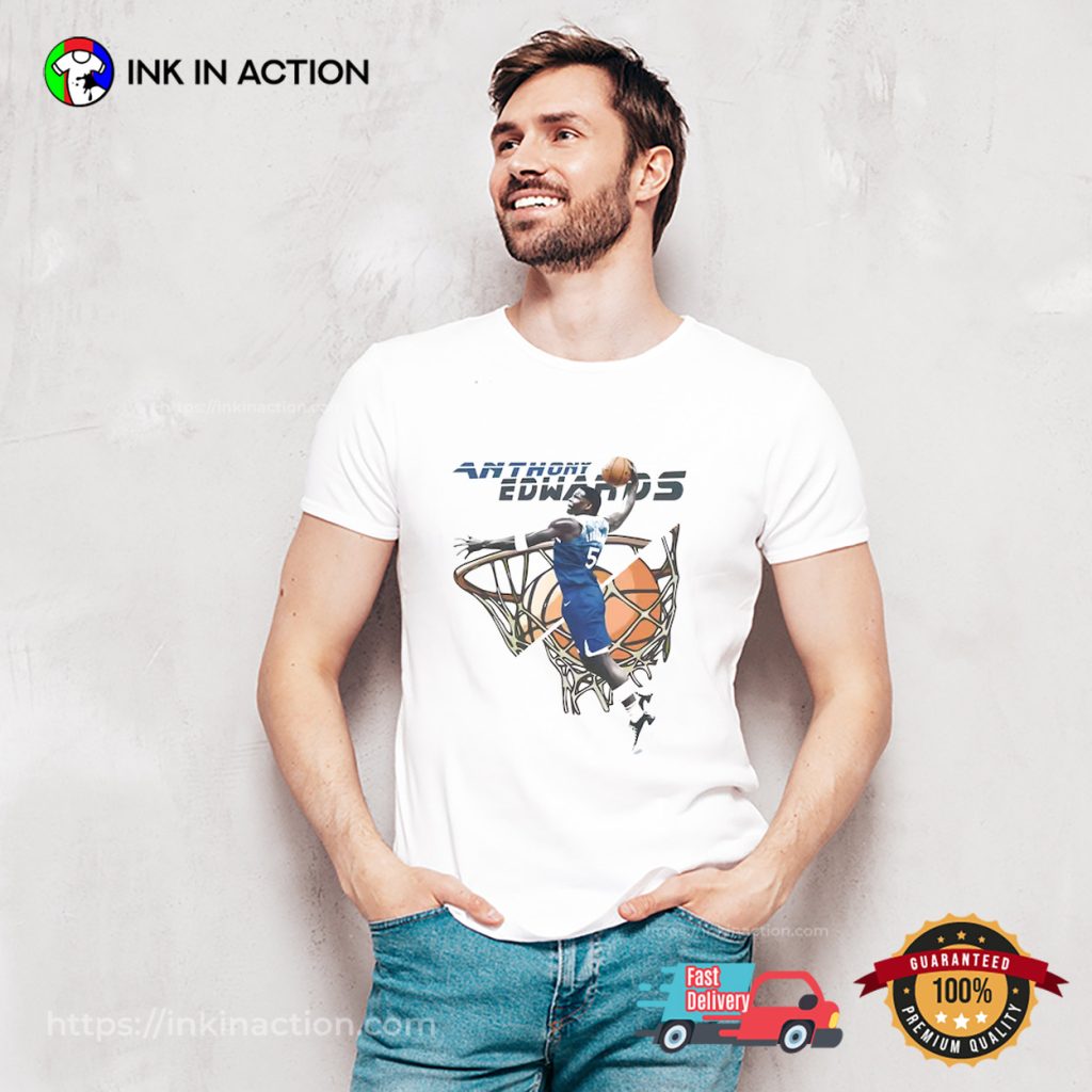 Anthony Edwards NBA 90s Style Basketball T-shirt - Print your thoughts ...