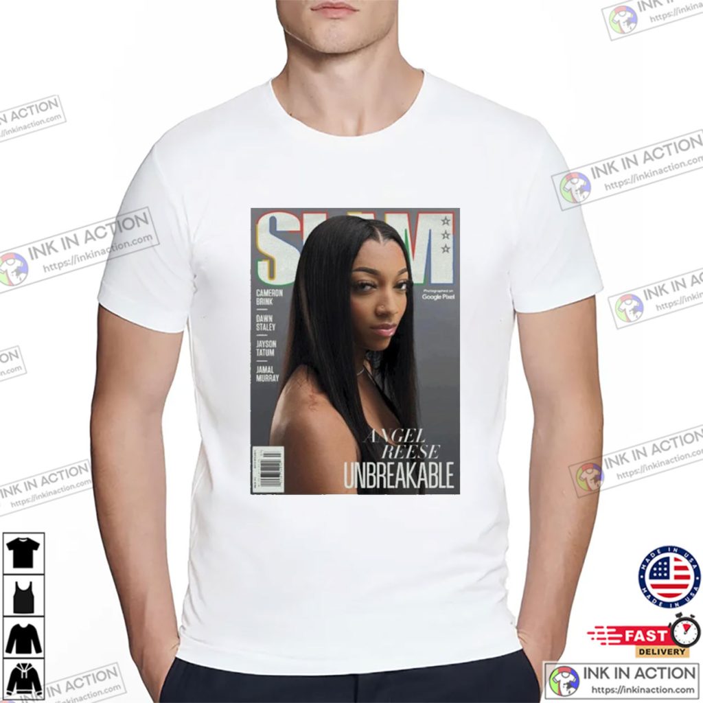 Angel Reese Unbreakable Slam Magazine Graphic T-shirt - Print your thoughts. Tell your stories.