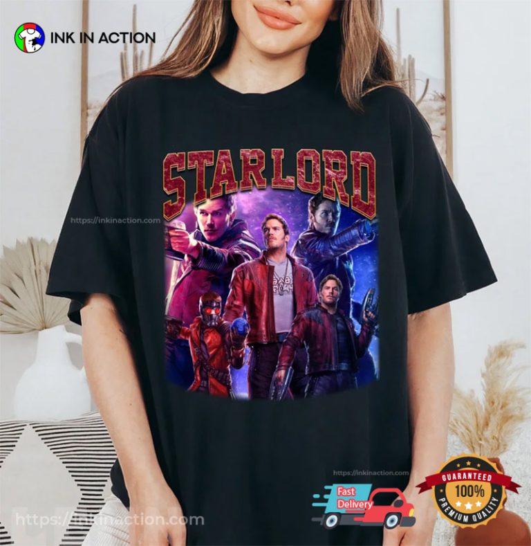 Chris Pratt Star Lord Marvel Avenger Poster Graphic Shirt - Print your ...